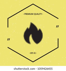 Fire Flame Halftone Logo Stock Vector (Royalty Free) 1059426455 ...