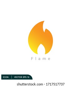 Fire Flame Icon Illustration Ignite Symbol Stock Vector (Royalty Free ...