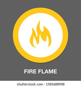 Vector Fire Flame Icon Hot Burn Stock Vector (Royalty Free) 1519003493 ...