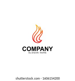 Fire Flame Logo Design Template Stock Vector (Royalty Free) 1606154161