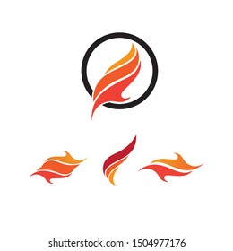 Fire Flame Nature Logo Smoke Symbols Stock Vector (Royalty Free ...