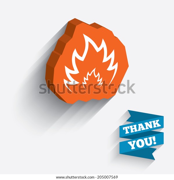 Fire Flame Sign Icon Heat Symbol Stock Vector (Royalty Free) 205007569 ...