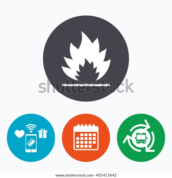 Fire Flame Sign Icon Heat Symbol Stock Vector (Royalty Free) 401413642 ...