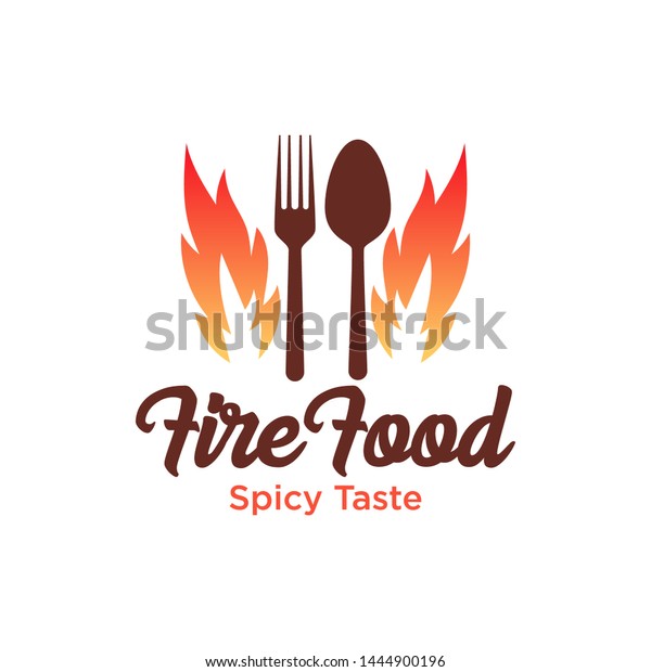 Fire Food Logo Designs Concept Vector Stock Vector (Royalty Free ...