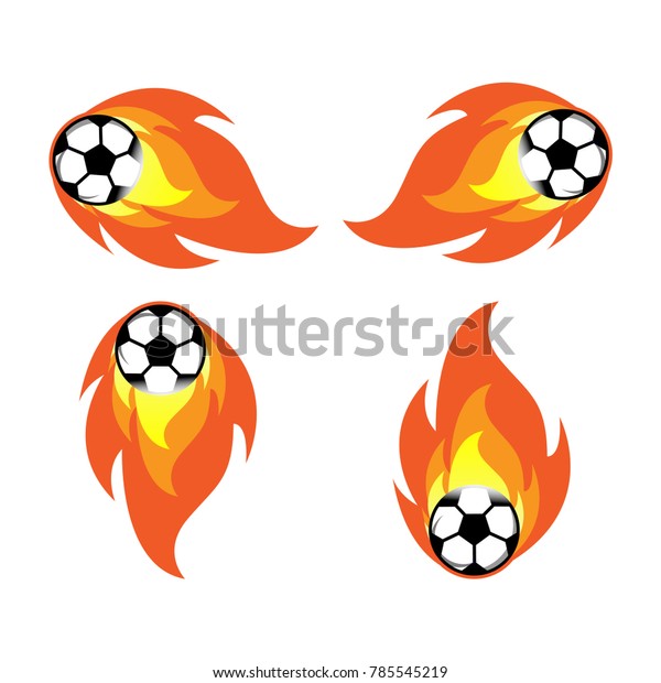 Fire Football Vector Template Design Stock Vector (Royalty Free ...