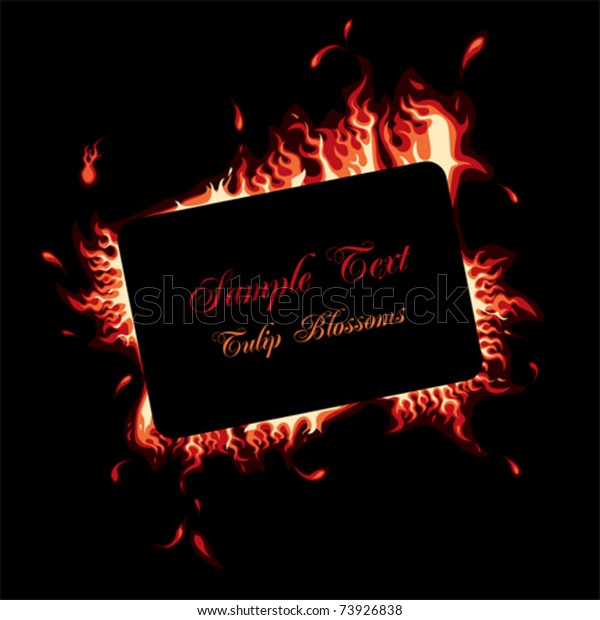 Fire Frame Illustration Vector Stock Vector (Royalty Free) 73926838 ...