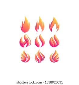 Fire Gradient Color Logo Design Stock Vector (Royalty Free) 1538923031