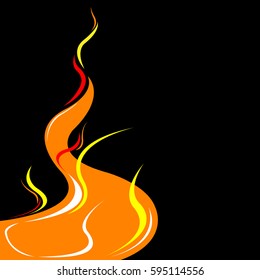 Fire Graphic Vector On Black Color Stock Vector (Royalty Free ...