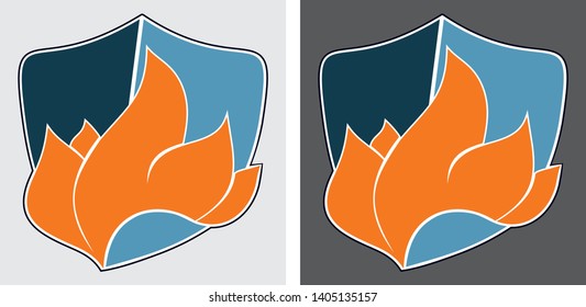 Fire Guard Logo Design Template Stock Vector (Royalty Free) 1405135157 ...