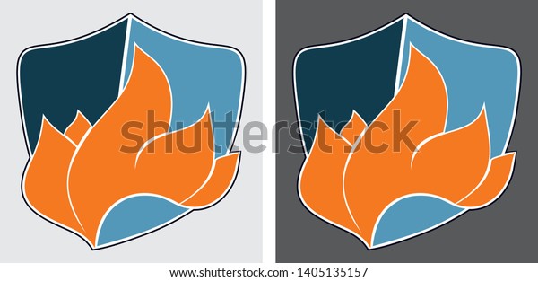 Fire Guard Logo Design Template Stock Vector (Royalty Free) 1405135157 ...