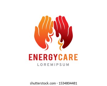 Fire Hand Logo Symbol Icon Template Stock Vector (Royalty Free ...
