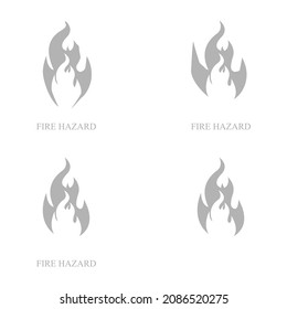 Fire Hazard Icon Vector Illustration Stock Vector (Royalty Free ...