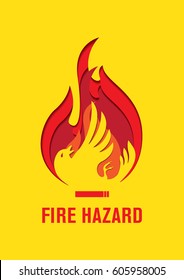 Fire Hazard Sign Bird Fire Paper Stock Vector (Royalty Free) 605958005 ...