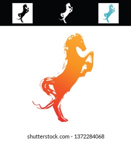 Fire Horse Logo Template Stock Vector (Royalty Free) 1372284068