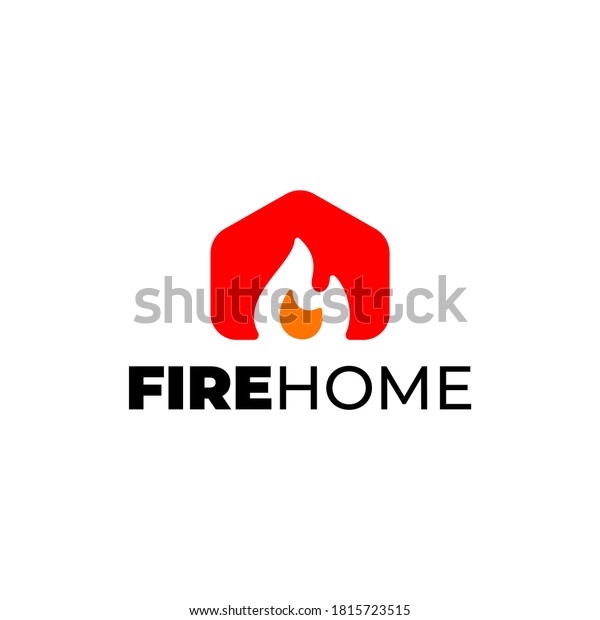 Fire House Home Logo Template Design Stock Vector (Royalty Free ...