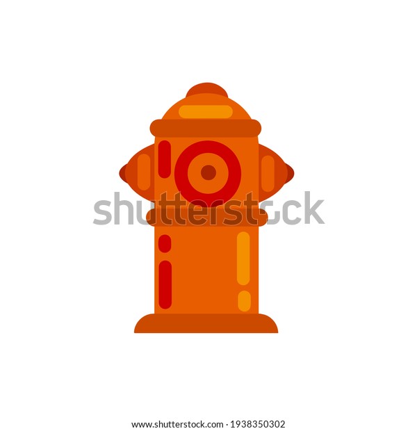 Fire Hydrant Flat Cartoon Illustration Red Stock Vector (Royalty Free ...