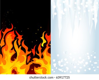 Fire Ice Abstract Vector Illustration Stock Vector (Royalty Free ...