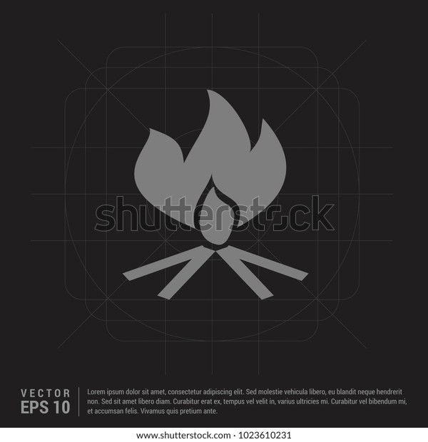 Fire Icon Black Creative Background Stock Vector (Royalty Free ...