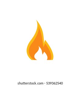 Fire Icon Illustration On White Background Stock Vector (Royalty Free ...