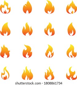 Fire Icon Logo Pack Design Stock Vector (Royalty Free) 1808861734 ...