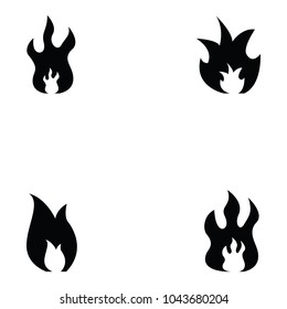 Fire Icon Set Stock Vector (Royalty Free) 1043680204 | Shutterstock