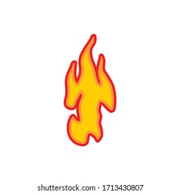 Fire Icon Symbol Vector Burning Object Stock Vector (Royalty Free ...