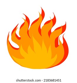 Fire Illustrations On White Background Stock Vector (Royalty Free ...