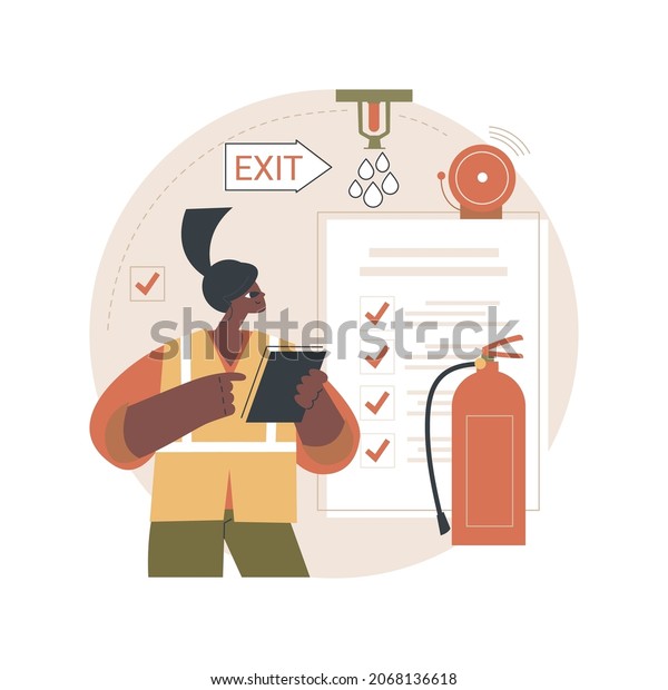 Fire Inspection Abstract Concept Vector Illustration Stock Vector ...