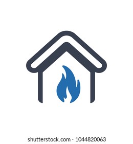Fire Insurance Icon Stock Vector (Royalty Free) 1044820063