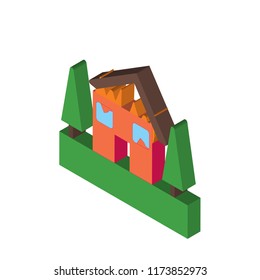 Fire Isometric Left Top View 3d Stock Vector (Royalty Free) 1173852973 ...