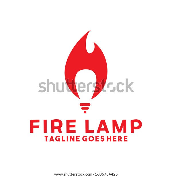 Fire Lamp Logo Design Inspiration Business Stock Vector (Royalty Free ...
