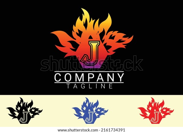 Fire Letter J Sticker Logo Icon: เวกเตอร์สต็อก (ปลอดค่าลิขสิทธิ์ ...