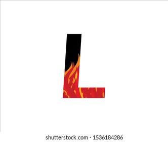 Fire Letter L Logo Icon Initial: vector de stock (libre de regalías ...