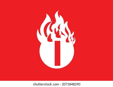 Fire Letter Logo Icon Design Template Stock Vector (Royalty Free ...