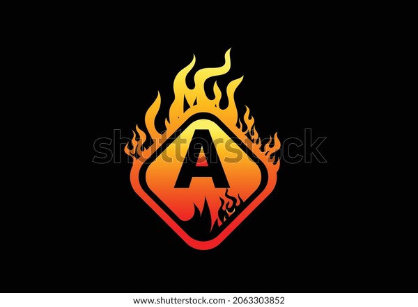 Fire Letter Logo Icon Design Template Stock Vector (Royalty Free ...