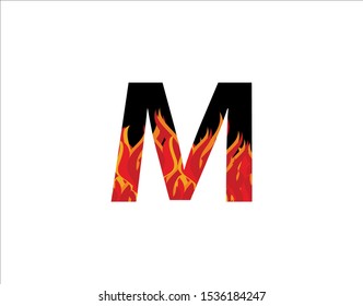 Fire Letter M Logo Icon Initial Stock Vector (Royalty Free) 1536184247 ...
