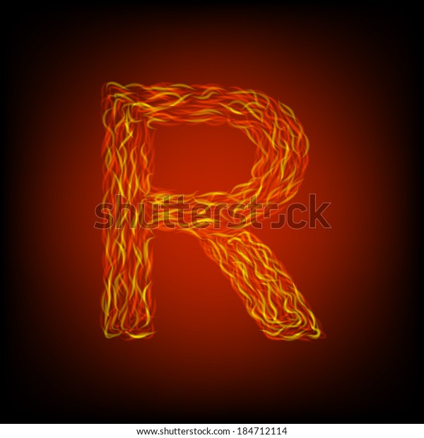 Fire Letter R Vector Illustration Stock Vector (Royalty Free) 184712114 ...