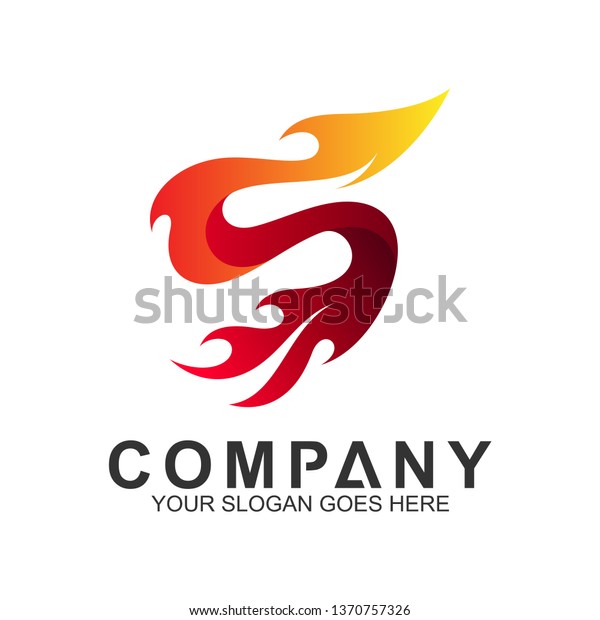 Fire Letter S Logo Abstract Logo Stock Vector (Royalty Free) 1370757326 ...