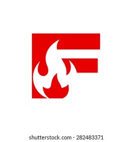 Fire Letterform Wordmark Logotype Initial Logo Stock Vector (Royalty ...