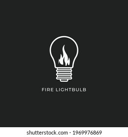 Fire Light Bulb Logo Icon Sign Stock Vector (Royalty Free) 1969976869 ...
