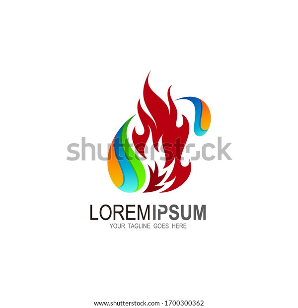 Fire Logo Red Yellow Fire Icon Stock Vector (Royalty Free) 1700300362 ...