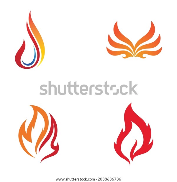Fire Logo Template Flame Clipart Symbol Stock Vector (Royalty Free ...