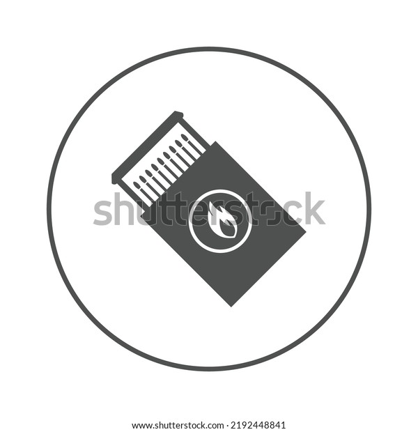 Fire Matchbox Stick Pack Icon Circle Stock Vector (Royalty Free ...