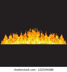 Fire On Black Background Pixel Art Stock Vector (Royalty Free ...
