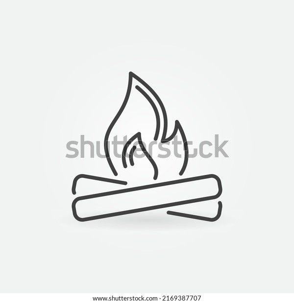 Fire Outline Icon Burnable Trash Vector: เวกเตอร์สต็อก (ปลอดค่า ...