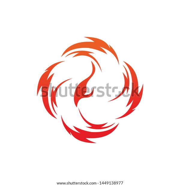 Fire Phoenix Tribal Logo Template Stock Vector (Royalty Free ...