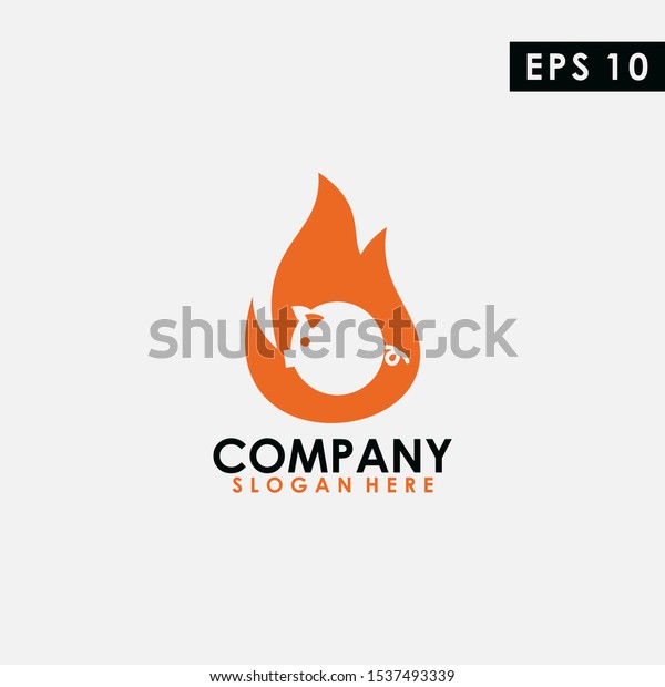 Fire Pig Logo Design Fire Pig Stock Vector (Royalty Free) 1537493339 ...