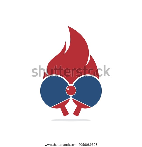 Fire Ping Pong Logo Icon Design Stock Vector (Royalty Free) 2056089308 ...
