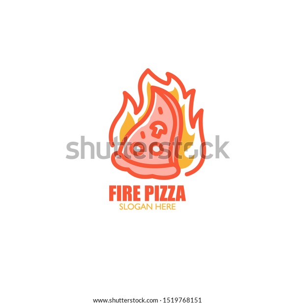 Fire Pizza Logo Symbol Icon Pizza Stock Vector (Royalty Free ...