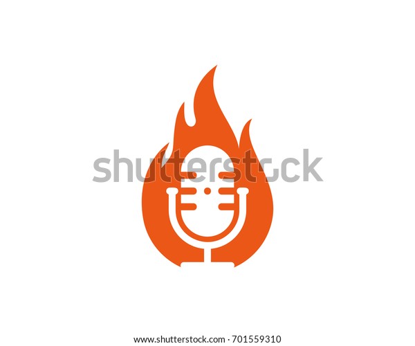 Fire Podcast Icon Logo Design Element Stock Vector (Royalty Free ...